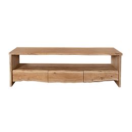 Lowboard TV-Board 160 x 45 x 50 cm Akazienholz massiv naturfarben DAHLIA