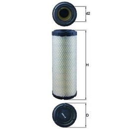 Mahle Luftfilter lx1240 Filtereinsatz 299,5mm f&uuml;r Fiat Volvo LISTER PIAGGIO