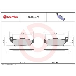 Brembo Bremsbelagsatz, Scheibenbremse 07bb0478