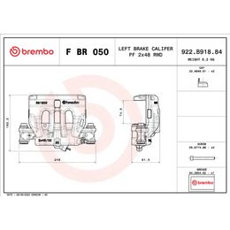 Brembo Bremssattel fbr050 Vorderachse links f&uuml;r Mercedes