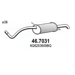 Asso Endschalld&auml;mpfer 467031 f&uuml;r SEAT VW
