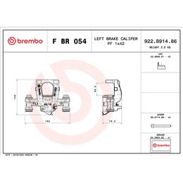 Brembo Bremssattel fbr054 Hinterachse links f&uuml;r Mercedes