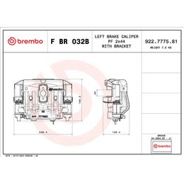 Brembo Bremssattel fbr032b vor der Achse f&uuml;r Iveco NISSAN RENAULT