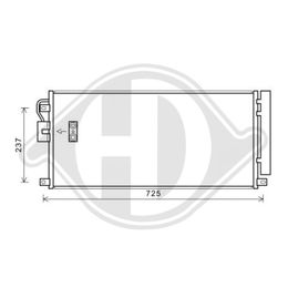 DIEDERICHS Kondensator, Klimaanlage dcc1744 f&uuml;r Opel CHEVROLET