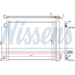 NISSENS Kondensator, Klimaanlage 940624 f&uuml;r NISSAN