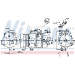 NISSENS Kompressor, Klimaanlage 89043 f&uuml;r BMW ALPINA