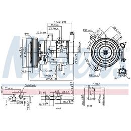 NISSENS Kompressor, Klimaanlage 890159 f&uuml;r MITSUBISHI