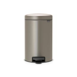 Brabantia Abfalleimer NEW Icon, Platin, Kunststoff, 12 L, 25.1x41.1x33.8 cm, K&uuml;chen, K&uuml;chenausstattung, M&uuml;lleimer