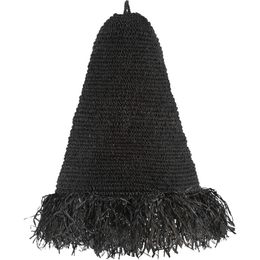 Leuchtenschirm, Schwarz, Naturmaterialien, rund, 57 cm, Lampen & Leuchten, Innenbeleuchtung, Lampenschirme