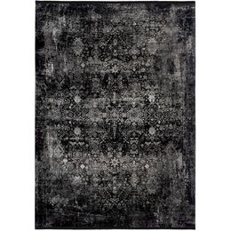 Dieter Knoll Collection Dieter Knoll Webteppich Calais, Grau, Schwarz, Textil, rechteckig, 67x130 cm, in verschiedenen Gr&ouml;&szlig;en erh&auml;ltlich, Teppiche & B&ouml;den, Teppiche, Moderne Teppiche