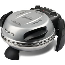 G3FERRARI Pizzaofen "Delizia G1000606 silber inkl. Pizzaschaufel + Rezeptheft", silber (silberfarben), B:33cm H:34,5cm T:21cm, Pizza&ouml;fen, bis 400 C mit Pizzastein &ndash; die Ikone unter den Pizza&ouml;fen