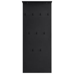 Mid.you Garderobenpaneel, Schwarz, Holzwerkstoff, 50x110.6x20.9 cm, Aufh&auml;ngem&ouml;glichkeit, Hutablage, Kleiderstange, Garderobe, Garderobenpaneele, Garderobenpaneele