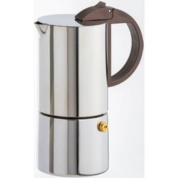 Espressokocher GNALI & ZANI "CHICCA", silber (edelstahlfarben), 3, Kaffeemaschinen, Edelstahl, Induktion