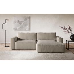 Ecksofa COTTA "Lasso L-Form, B: 288 cm", natural, B:288cm, Sofas, Ecksofa, XL-Sofa mit Wellenunterfederung