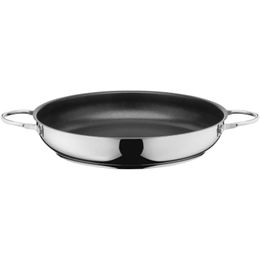 Bratpfanne Silit "Calabria 32 cm, Induktion, mit PFTE-Antihaftbeschichtung", schwarz (edelstahlfarben, schwarz), H:7cm &Oslash;:32cm, Pfannen, Bratpfanne, Edelstahlgriff, f&uuml;r alle Herdarten geeignet, backofenfest