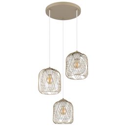 Globo LIGHTING H&auml;ngeleuchte "DICHTI", beige (sandfarben matt), &Oslash; 18cm H: 150cm, 1 Stk., Leuchten, H&auml;ngelampe/Pendelleuchte/Esszimmer/Wohnzimmer/Esstisch, H&auml;ngeleuchte