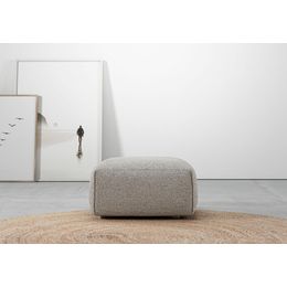 Hocker Home Affaire "Glimminge auch in Breitcord, Feincord und Easy care-Bezug", silber, H:71cm T:80cm, 96% Polyester, 4% Polyacryl, Hocker, Hocker, passend zur Serie "Glimminge"