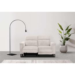 2-Sitzer OTTO HOME "LUND Cord, 160 cm, manuelle o. elektrische Relaxfunktion", beige (creme), B:160cm H:97cm T:100cm, 100% Polyester, Sofas, manuell od. elektrisch (m.USB-C), Federkern