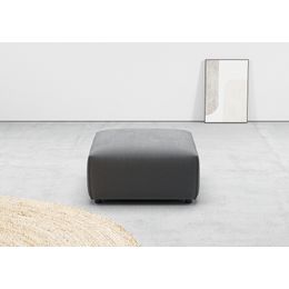 Hocker Home Affaire "Glimminge auch in Breitcord, Feincord und Easy care-Bezug", grau (anthrazit), H:42cm T:80cm, 100% Polyester, Hocker, Hocker, passend zur Serie "Glimminge"