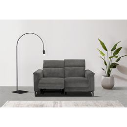 2-Sitzer OTTO HOME "LUND Cord, 160 cm, manuelle o. elektrische Relaxfunktion", grau (anthrazit), B:160cm H:97cm T:100cm, 100% Polyester, Sofas, manuell od. elektrisch (m.USB-C), Federkern
