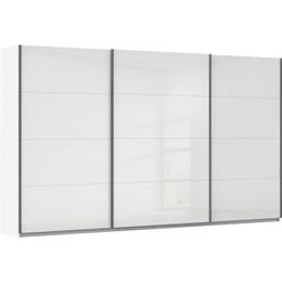 Schwebet&uuml;renschrank OTTO HOME "Kleiderschrank Schrank Garderobe AGORDO mit Dekor- oder Hochglanzfront", wei&szlig; (alpinwei&szlig;, hochglanz wei&szlig;, griffleisten graumetallic), B:360cm H:229cm T:62cm, Holzwerkstoff, Schr&auml;nke, Schwebet&uuml;renschrank, in 4 Breiten und 2 H&ouml;hen MADE IN GERMANY