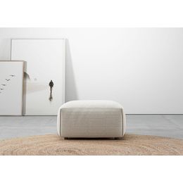 Hocker Home Affaire "Glimminge auch in Breitcord, Feincord und Easy care-Bezug", silber, H:71cm T:80cm, 100% Polyester, Hocker, Hocker, passend zur Serie "Glimminge"
