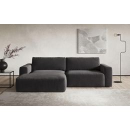 Ecksofa COTTA "Lasso L-Form, B: 288 cm", grau (anthrazit), B:288cm, 88% Polyester, 12% Polyamid, Sofas, Ecksofa, XL-Sofa mit Wellenunterfederung