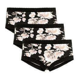 Slip Jockey "Soft Stretch Lace", Damen, Gr. L, floral print, Spitze, Obermaterial: 92% Polyamid, 8% Elasthan, gebl&uuml;mt, k&ouml;rpernah, Unterhosen Slip, florales Muster, dehnbare Spitze