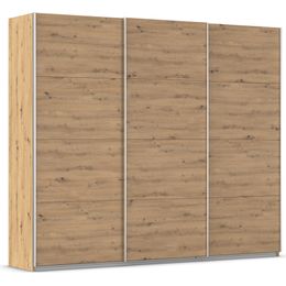 Schwebet&uuml;renschrank OTTO HOME "Kleiderschrank Schrank Garderobe AGORDO mit Dekor- oder Hochglanzfront", braun (eiche artisan, griffleisten alufarbig), B:271cm H:229cm T:62cm, Holzwerkstoff, Schr&auml;nke, Schwebet&uuml;renschrank, in 4 Breiten und 2 H&ouml;hen MADE IN GERMANY