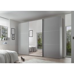 Schwebet&uuml;renschrank STAUD "Includo, Made in Germany", dekor saphir, B:280cm H:222cm T:68cm, Holzwerkstoff, Schr&auml;nke, Schwebet&uuml;renschrank, Mit Spiegelt&uuml;re und vier verschiedenen Ausstattungsvarianten