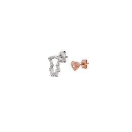 Paar Ohrstecker Emporio Armani "Schmuck Geschenk Silber 925 Ohrringe Teddy Herz", rosa (silberfarben, ros&eacute;goldfarben, kristallwei&szlig;, kristallwei&szlig;), Ohrringe, Damen, Silber 925 (Sterlingsilber), mit Zirkonia (synth.)