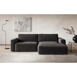Ecksofa COTTA "Lasso L-Form, B: 288 cm", grau (anthrazit), B:288cm, 88% Polyester, 12% Polyamid, Sofas, Ecksofa, XL-Sofa mit Wellenunterfederung