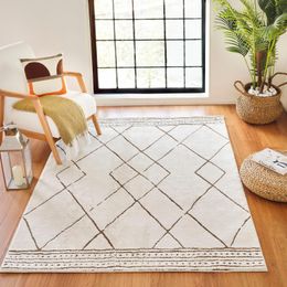 Teppich LIVABLISS "HABANA", braun (braun, wei&szlig;), B:200cm H:14mm L:275cm, Kunstfaser, Teppiche, Teppich