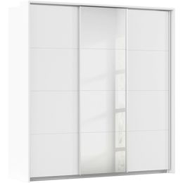 Kleiderschrank OTTO HOME "Mehrzweckschrank Aktenschrank M&ouml;bel Mietswohnung Schlafzimmer CORTONA", wei&szlig; (alpinwei&szlig;), B:211cm H:214cm T:64cm, Holzwerkstoff, Schr&auml;nke, Kleiderschrank, inkl. Passepartout und Zubeh&ouml;r, optionale Beleuchtung MADE IN GERMANY