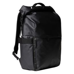 Freizeitrucksack The North Face "BASE CAMP VOYAGER ROLLTOP", tnf schwarz, asphalt grau, Rucks&auml;cke, Obermaterial: 100% Polyester, Freizeitrucksack, mit gepolstertem Laptop-Fach