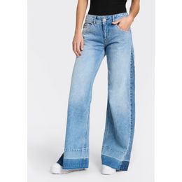 Herrlicher Damen 5-Pocket-Jeans "Edith Denim"sky worn, Gr. 30, mehrfarbig, Denim/Jeans, Obermaterial: 99% Baumwolle, 1% Elasthan, Jeans, im Flared