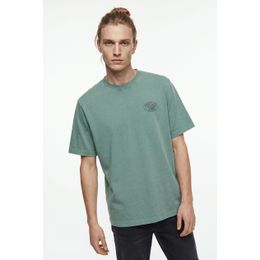 Jack & Jones T-Shirt JACK & JONES "JPRBLUFELIX SS TEE", Jungen, Gr. L, laurel wreath, Jersey, Obermaterial: 100% Baumwolle, unifarben, regular fit normal, Rundhals, angesetztes B&uuml;ndchen, Shirts T-Shirt, mit Logo Print