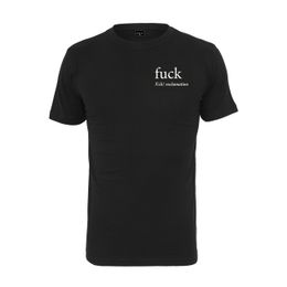 T-Shirt MisterTee "MisterTee Herren FCK Tee", Jungen, Gr. M, schwarz, 100% Baumwolle, unifarben, normal, Rundhals, Shirts T-Shirt