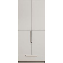 Kleiderschrank Woood "Pure FSC-Kiefernholz lackiert mit Soft-Close und Kleiderstange", beige, B:95cm H:215cm T:60cm, FSC-zertifizierter Holzwerkstoff, Schr&auml;nke, Kleiderschrank, H 215 x B 95 x T 60 cm, Tragkraft 10 kg pro Boden, pfleigleicht