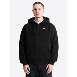 Lonsdale Herren Kapuzensweatjacke "GLAPTHORN", schwarz, Gr. L, Obermaterial: 60% Baumwolle, 40% Polyester. Futter: 60% Baumwolle, 40% Polyester,