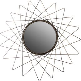Dekospiegel "Equlips", gold (goldfarben), B:60cm H:60cm T:2cm, Metall, MyFlair M&Ouml;BEL & ACCESSOIRES, Spiegel, Wandspiegel, Landhaus, rund, gold, Rahmen aus Metall