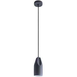 Paco Home Pendelleuchte "HURLEY I", grau, 1, &Oslash; 12cm H: 180cm, Leuchten, H&auml;ngelampe Esszimmer K&uuml;chenlampe H&auml;ngend Esstischlampe Innen Gold, Pendelleuchte