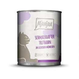 MjAMjAM schmackhafter Truthahn an leckeren M&ouml;hrchen Katzen-Nassfutter getreidefrei 6x800g