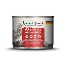 Venandi Animal Huhn als Monoprotein Katzen-Nassfutter hohe Vertr&auml;glichkeit 12x200g