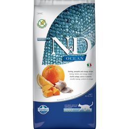 Farmina N&D Cat Ocean Adult mit Hering, K&uuml;rbis & Orange Katzen-Trockenfutter getreidefrei 5kg