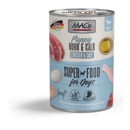 MAC's Dog Puppy Huhn und Kalb Hunde-Nassfutter getreidefrei 12x400g