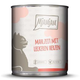 MjAMjAM Mahlzeit mit leckeren Herzen Katzen-Nassfutter getreidefrei 6x800g