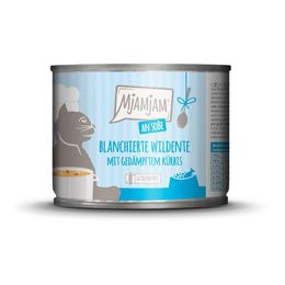 MjAMjAM blanchierte Wildente mit K&uuml;rbis an So&szlig;e Katzen-Nassfutter getreidefrei 24x185g
