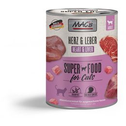 MAC's Cat Fleischmen&uuml; Herz und Leber Katzen-Nassfutter ohne Getreide 12x800g