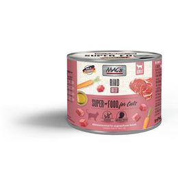MAC's Cat Fleischmen&uuml; mit Rind Katzen-Nassfutter getreidefrei 6x200g